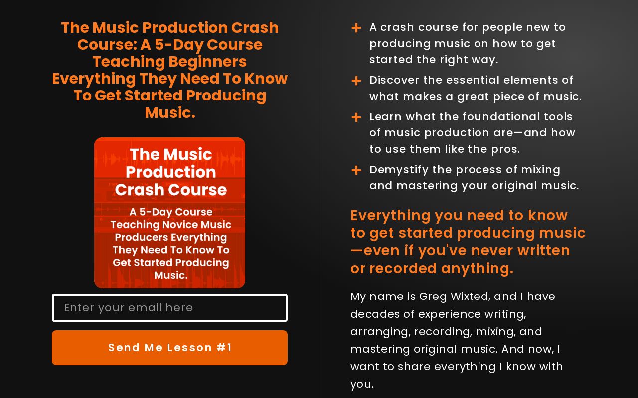 The Music Production Crash Course!